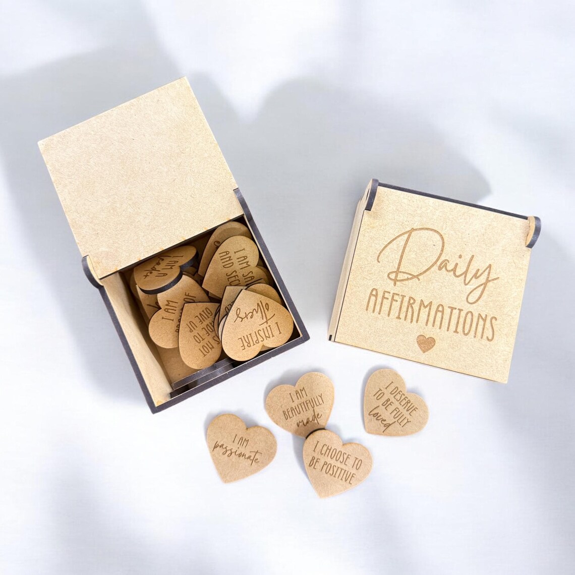 Positive Affirmation Tokens| Positivity Tokens| Customizable Wood Coin ...