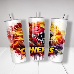 CHIEFS 20oz Skinny Tumbler Wrap PNG, Sport Mascot Tumbler Seamless ...