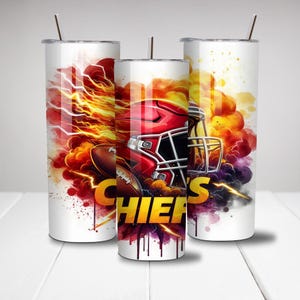 CHIEFS 20oz Skinny Tumbler Wrap PNG, Sport Mascot Tumbler Seamless ...