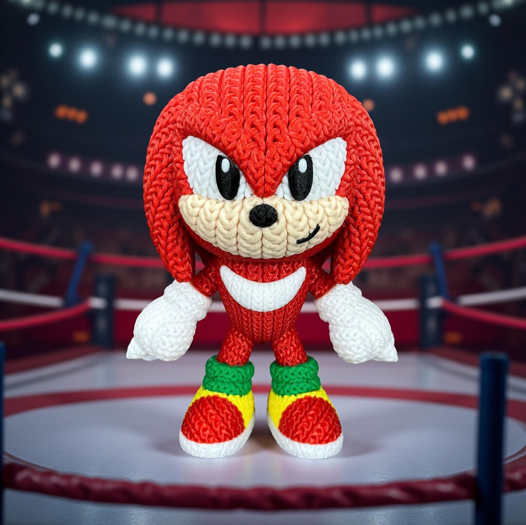 Knuckles (sonic the Hedgehog) | 3D Crochet Style Figure - Etsy