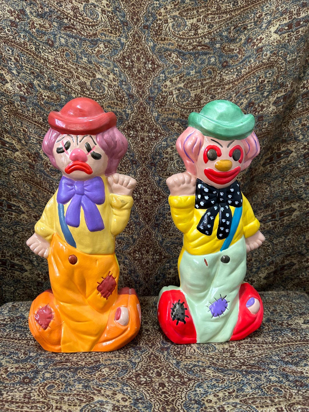 Vintage Happy Sad Clowns - Etsy