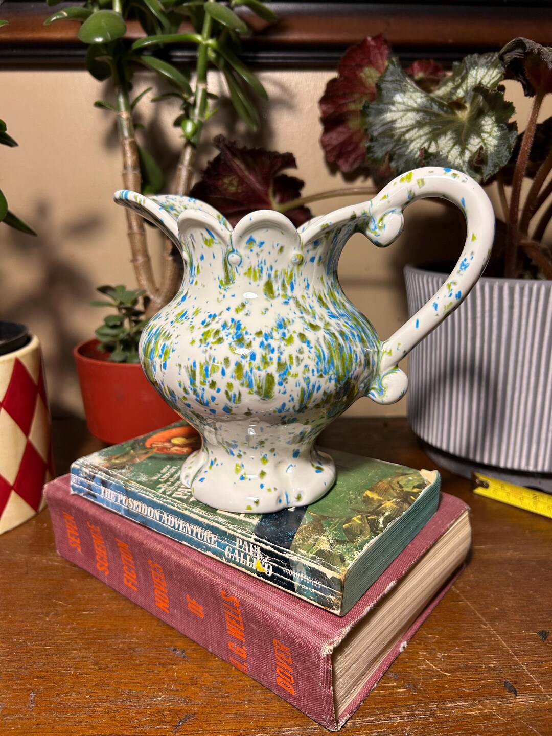 Rare Spatterware Ceramic Pitcher - Etsy