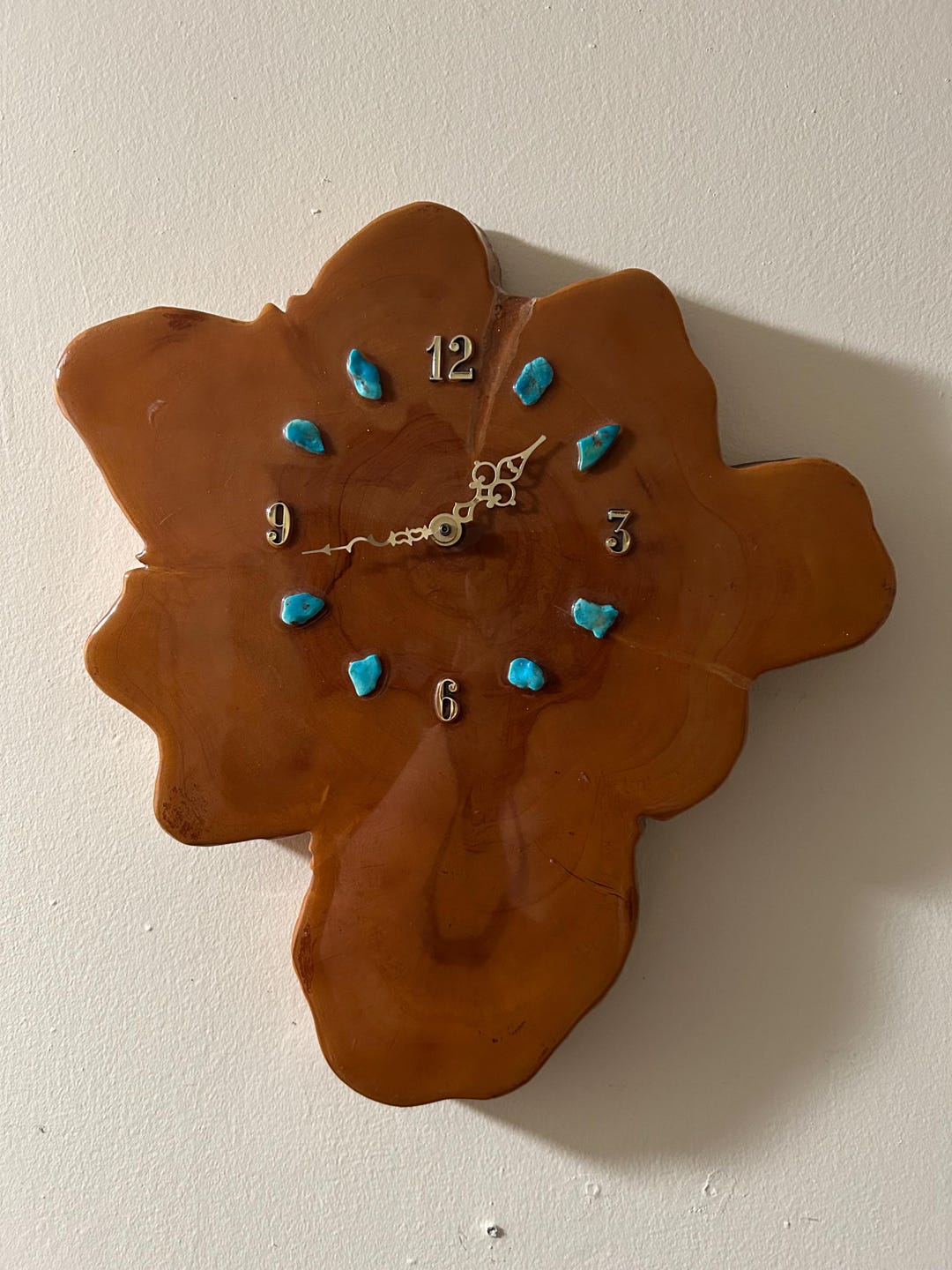 Vintage Cypress Rustic Cabin MCM Lacquered Clock - Etsy