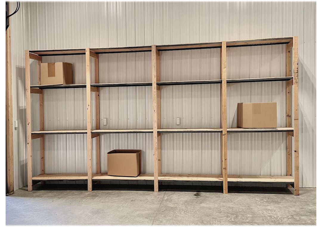 Easy Garage Shelf Plan, DIY Garage Shelf Plan, Beginner Guide Garage ...