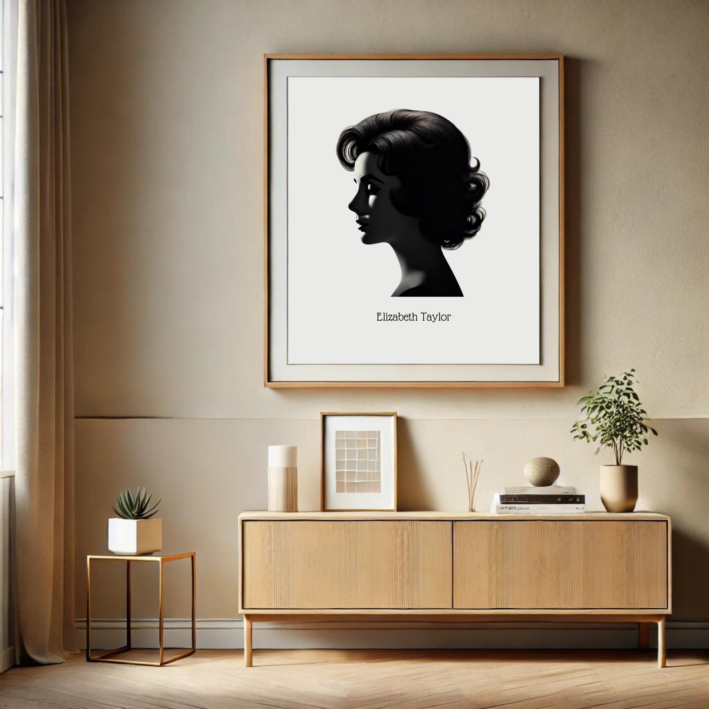 Elizabeth Taylor Digital Portrait for Instant Download | Printable ...