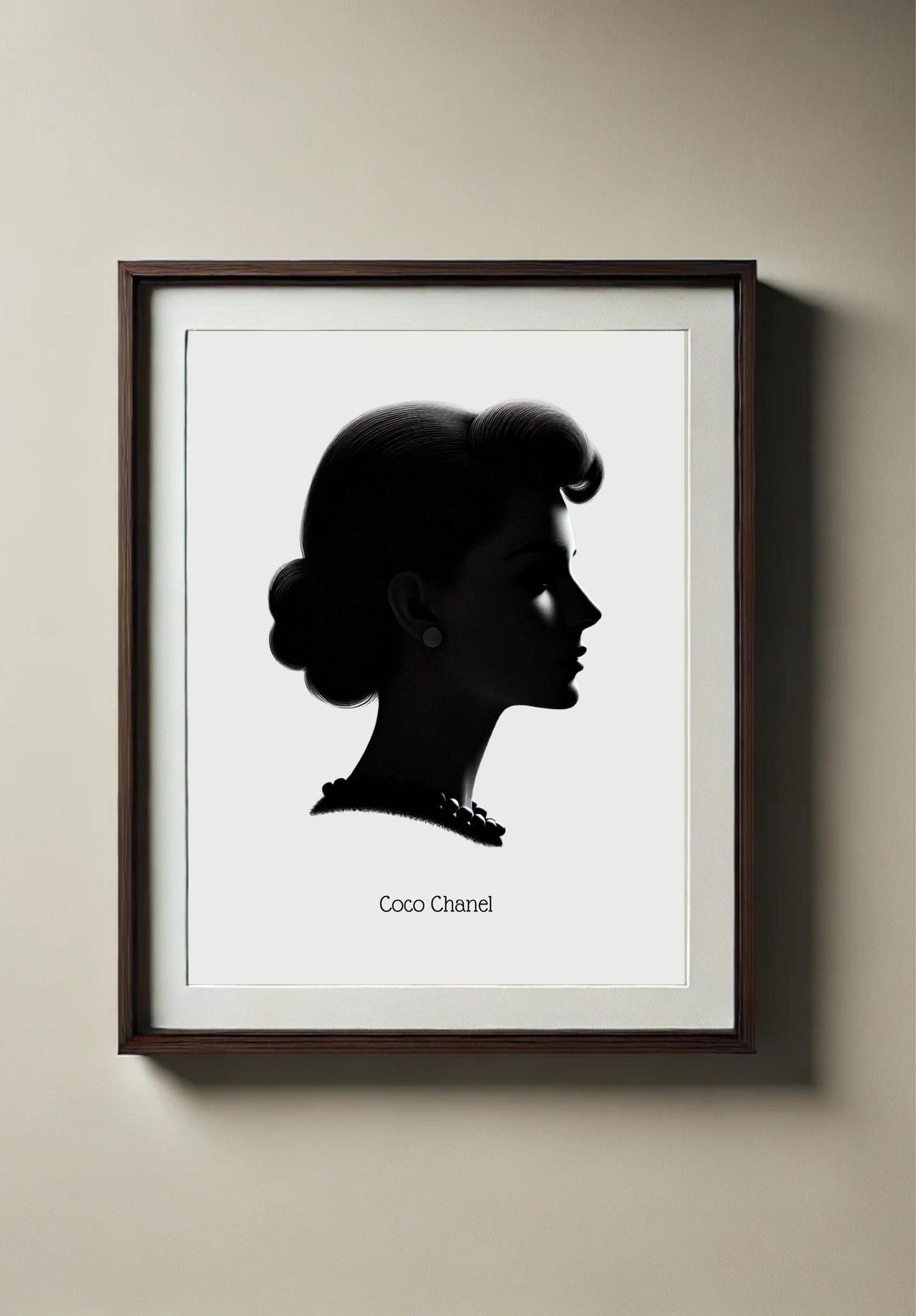 Coco Chanel Digital Portrait for Instant Download | Printable Fashion ...