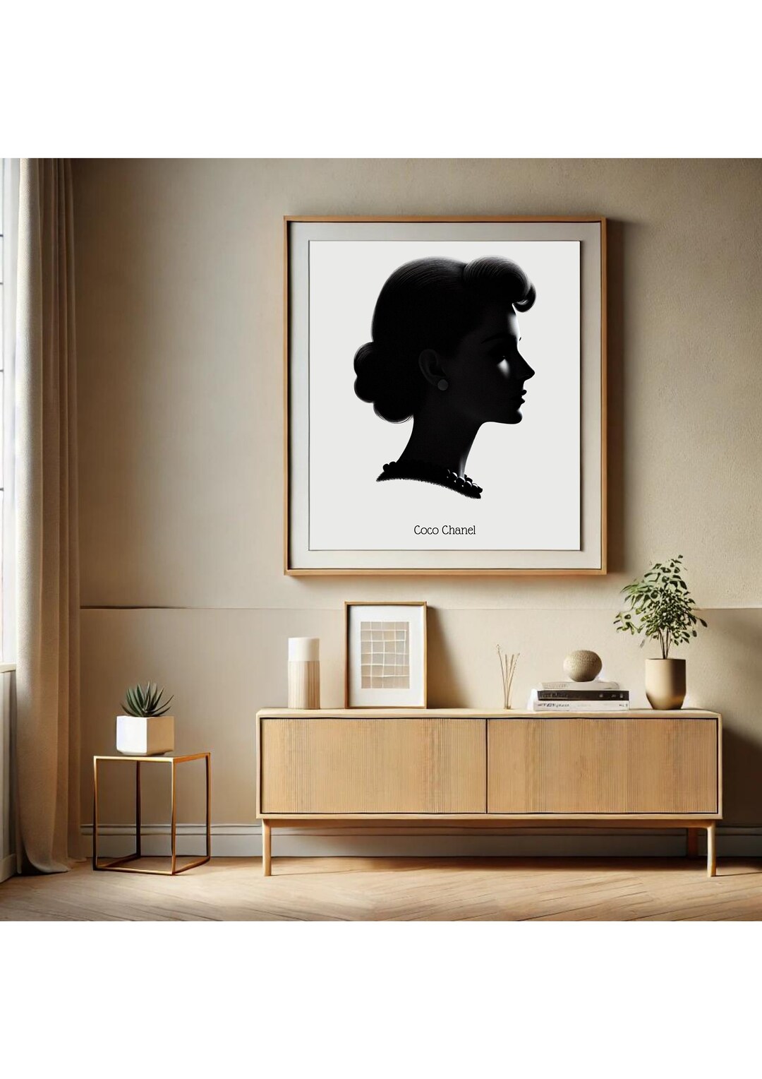 Coco Chanel Digital Portrait for Instant Download Printable Fashion ...