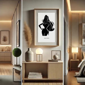 Jessica Rabbit Silhouette Portrait | Iconic Cartoon Glam Wall Art ...