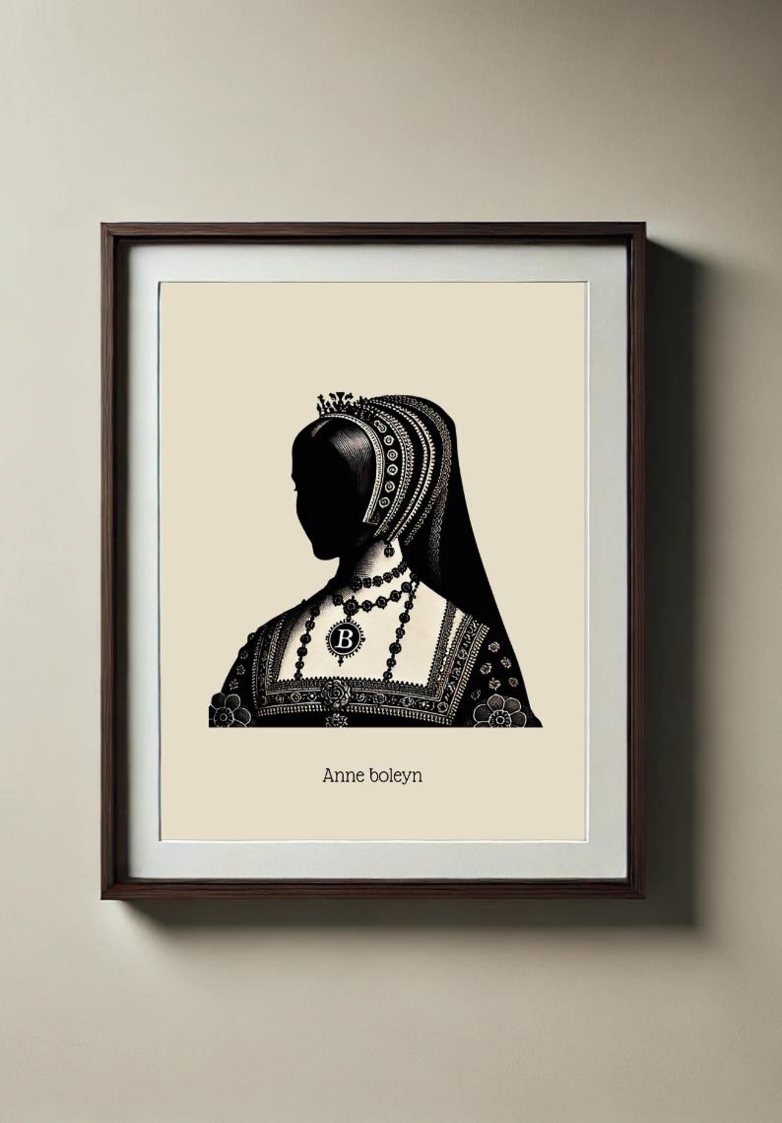 Anne Boleyn Digital Portrait for Instant Download | Printable ...