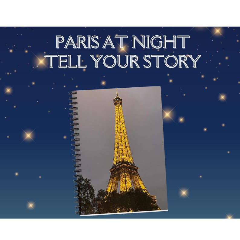 Eiffel Tower Spiral Notebook Original Photo Journal School Notepad ...