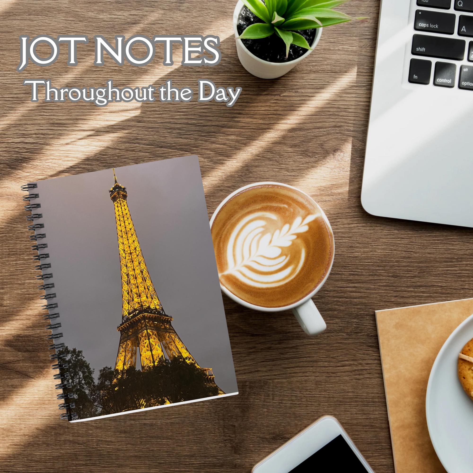 Eiffel Tower Spiral Notebook Original Photo Journal School Notepad ...