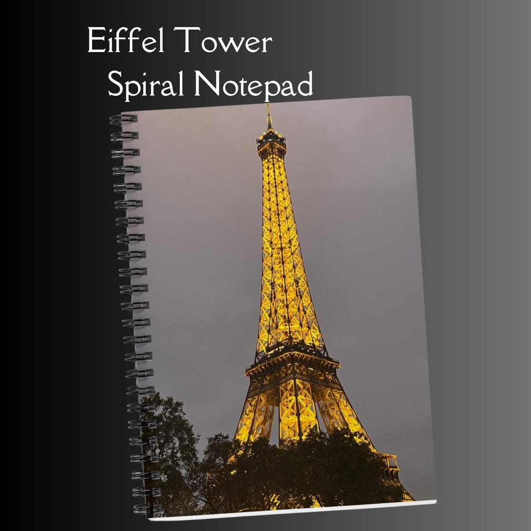 Eiffel Tower Spiral Notebook Original Photo Journal School Notepad ...