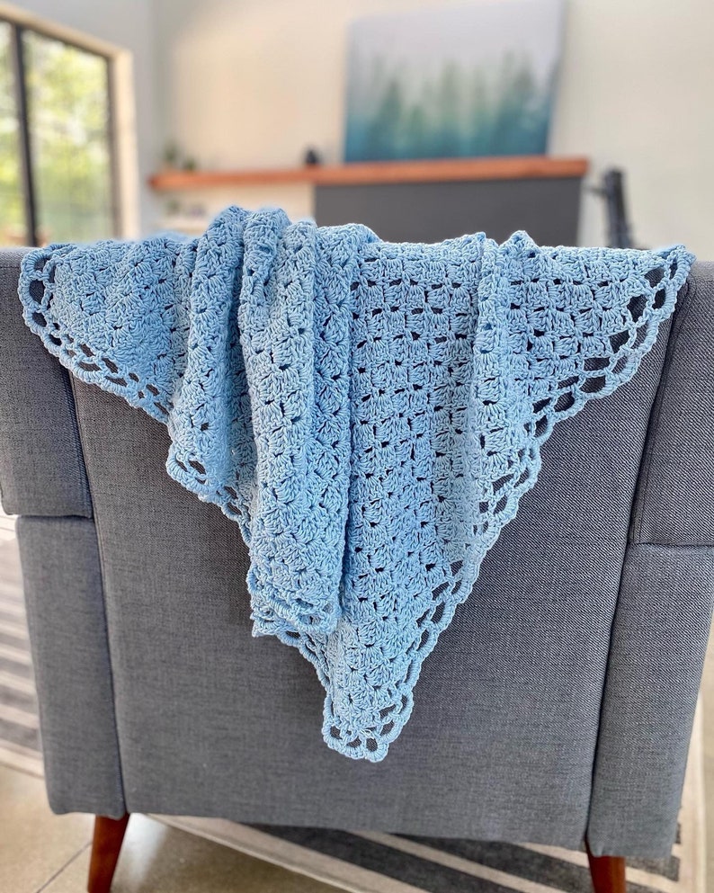 Crochet PATTERN Heirloom Baby Blanket - Lacy Baby Blanket - Heirloom ...