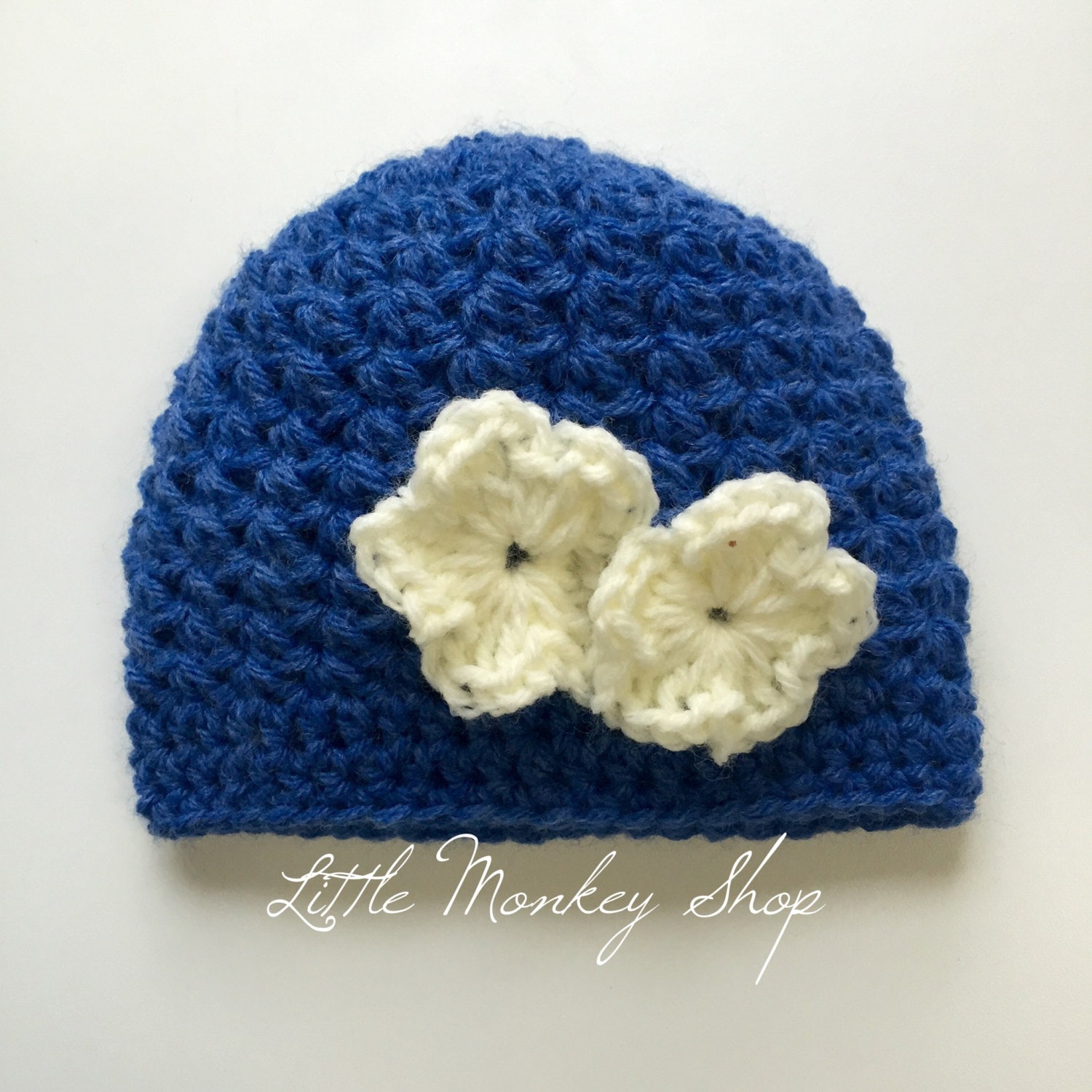 Crochet Hat PATTERN - Flower Hat Crochet Pattern - Beanie in 8 Sizes ...