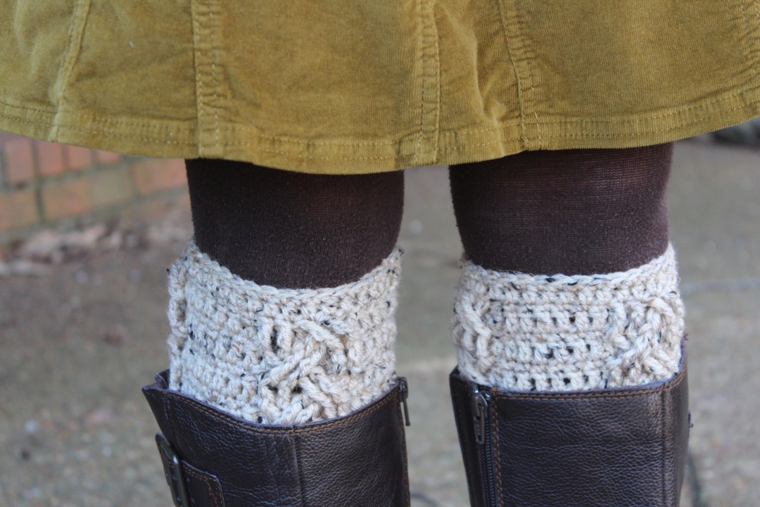 Cable Boot Cuffs Crochet PATTERN - Leg Warmers - Cable Boot Cuffs ...