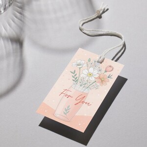 Printable Floral Gift Tags | "with Love" & "for You" Card Designs ...