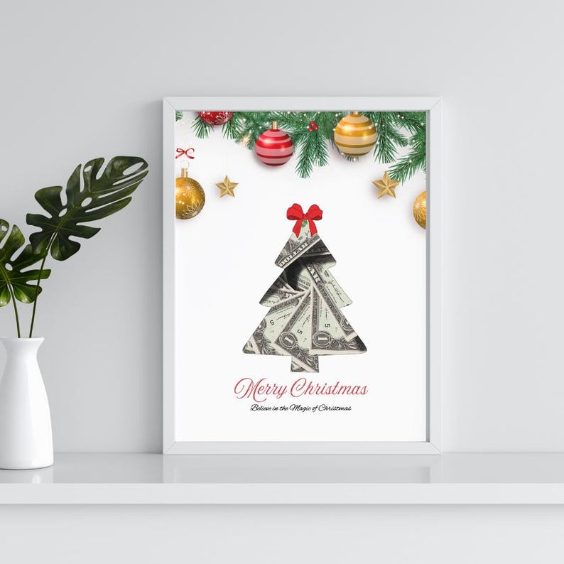 Printable Christmas Cash Gift Templates | Holiday Cash Gift Card, Xmas ...
