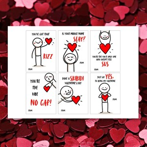 Slang Kids Valentine's Day Cards |funny Printable Classroom Valentine ...