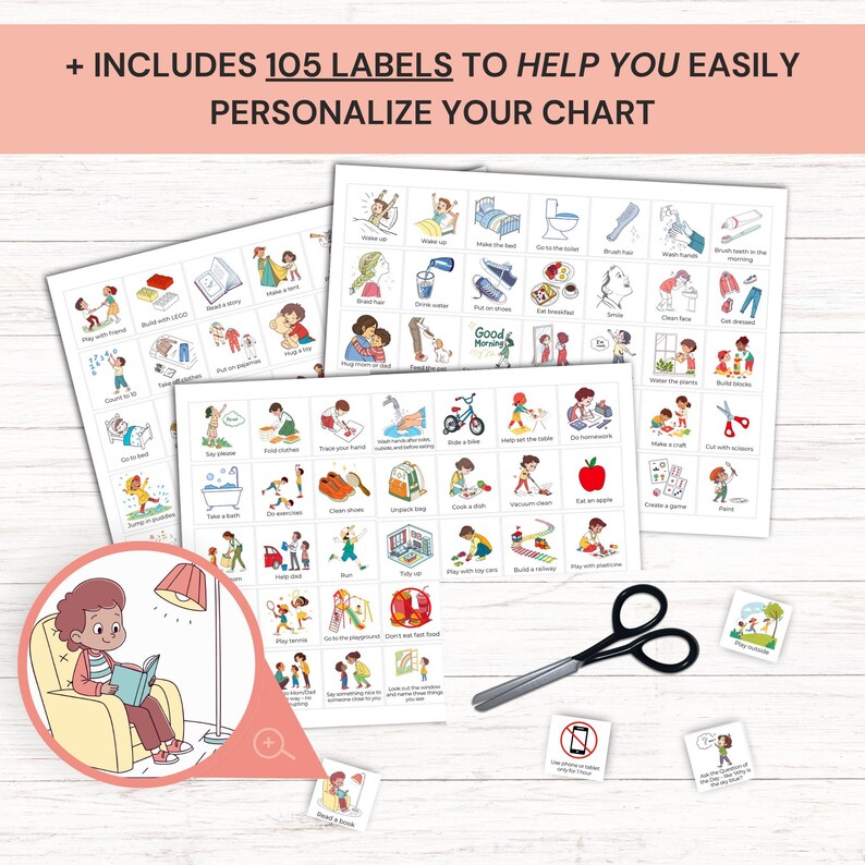 Kid Routine Flip Chart Printable| Morning, Afternoon, Evening & Helpful ...