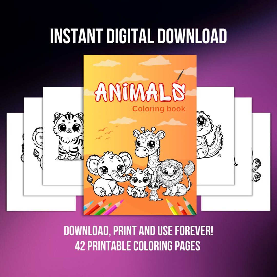 42 Animal Coloring Pages for Kids | Printable Animal Activity Sheets ...