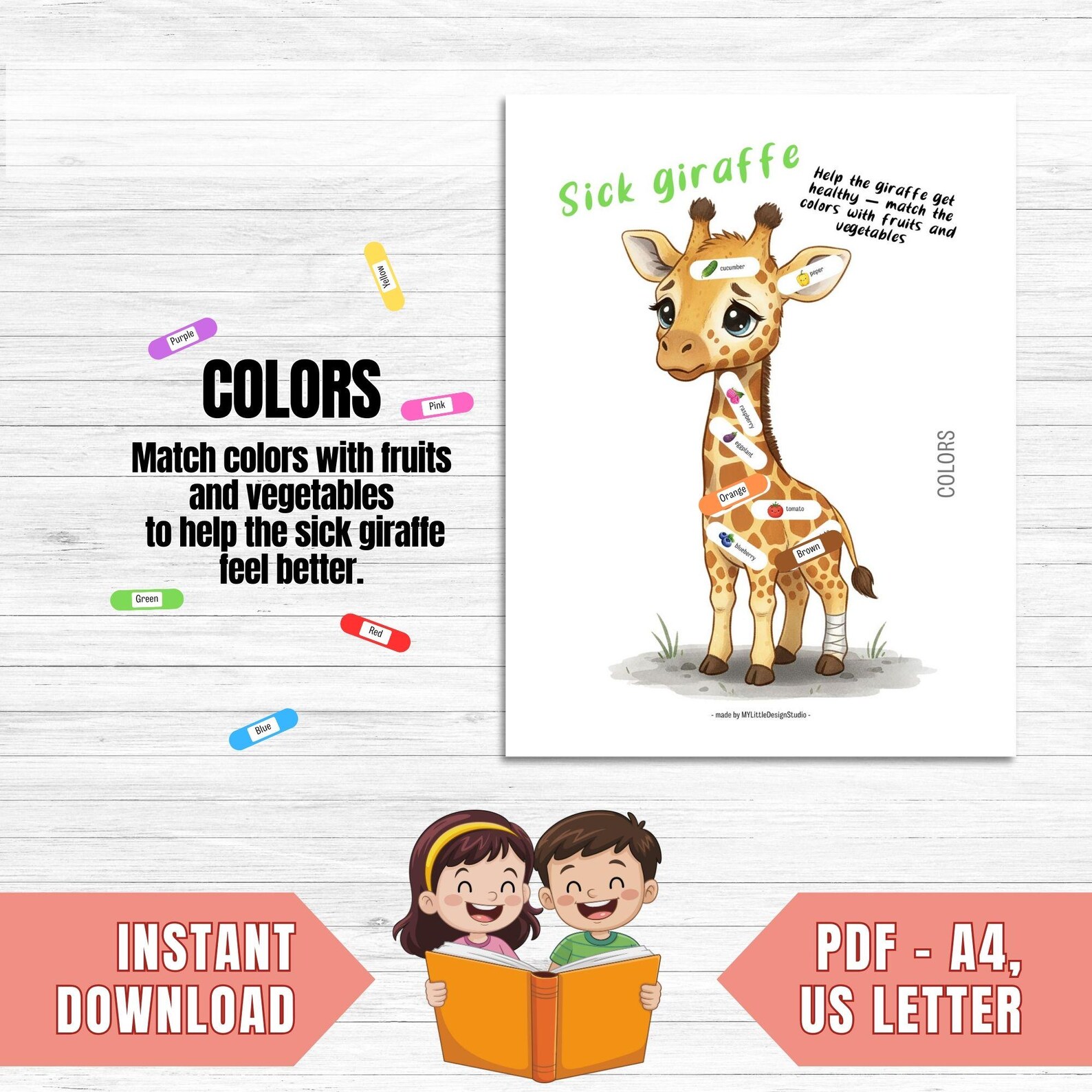 Sick Animals Activity Set Printable | Cut and Glue Worksheets ...