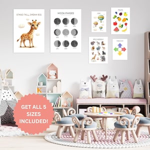 Educational Posters Bundle | Alphabet, Numbers, Emotions, Shapes ...