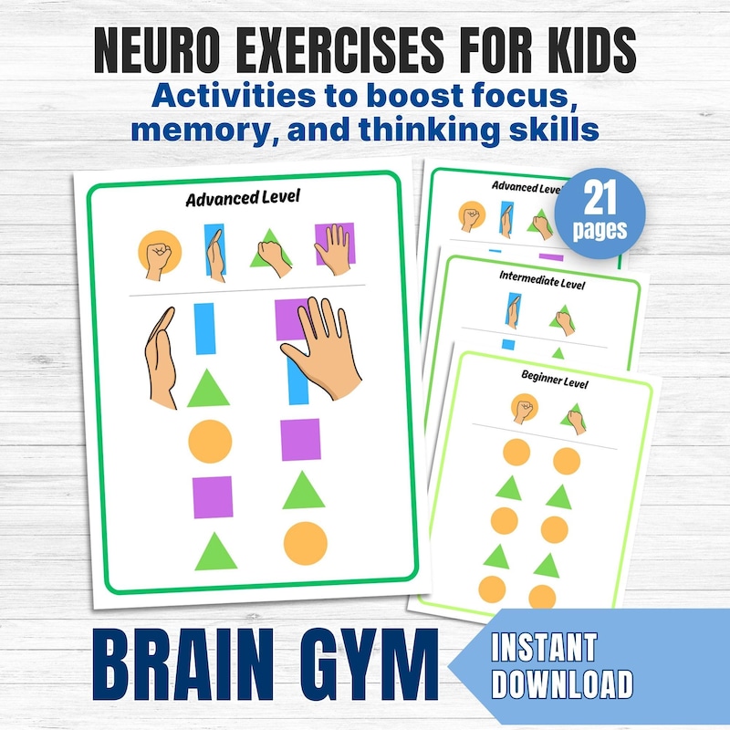 Printable Brain Exercises - Etsy