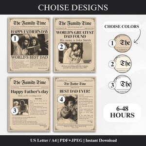 Father’s Day Newspaper Gift for Dad| Personalized Letter From Kid ...