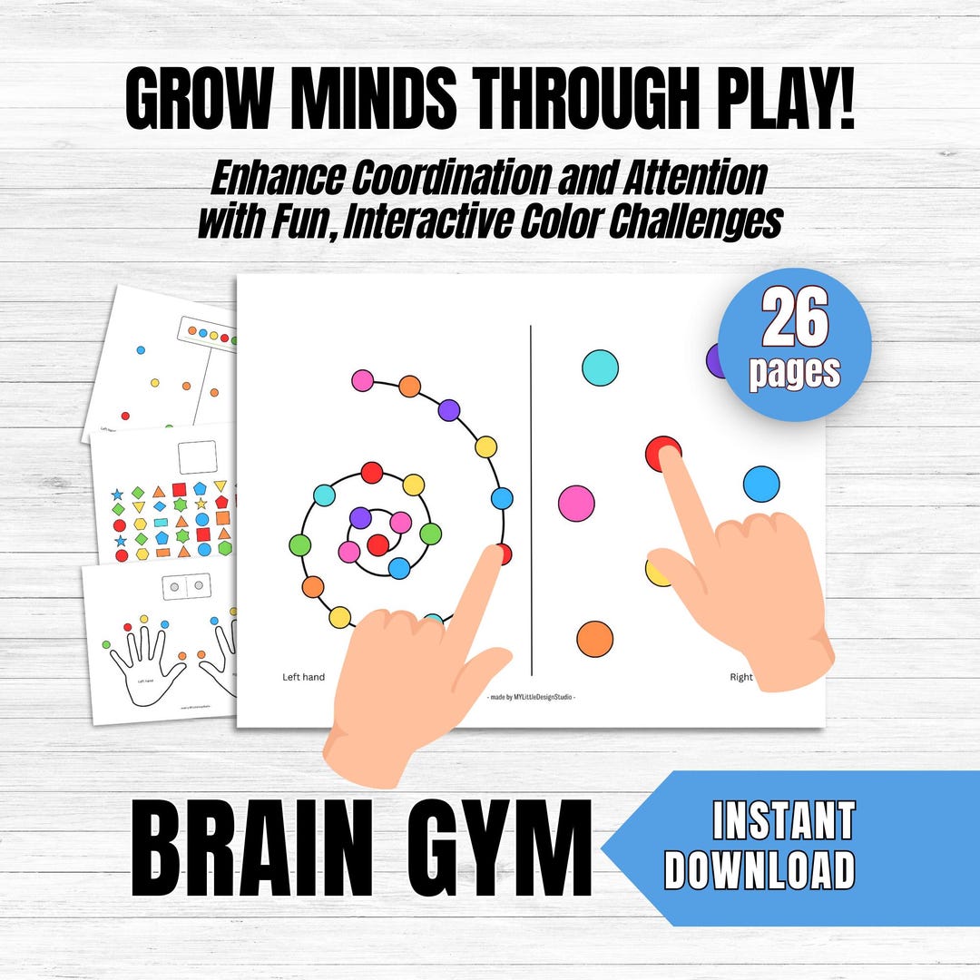 Brain & Finger Gym Printable for Kids | Coordination and Attention ...