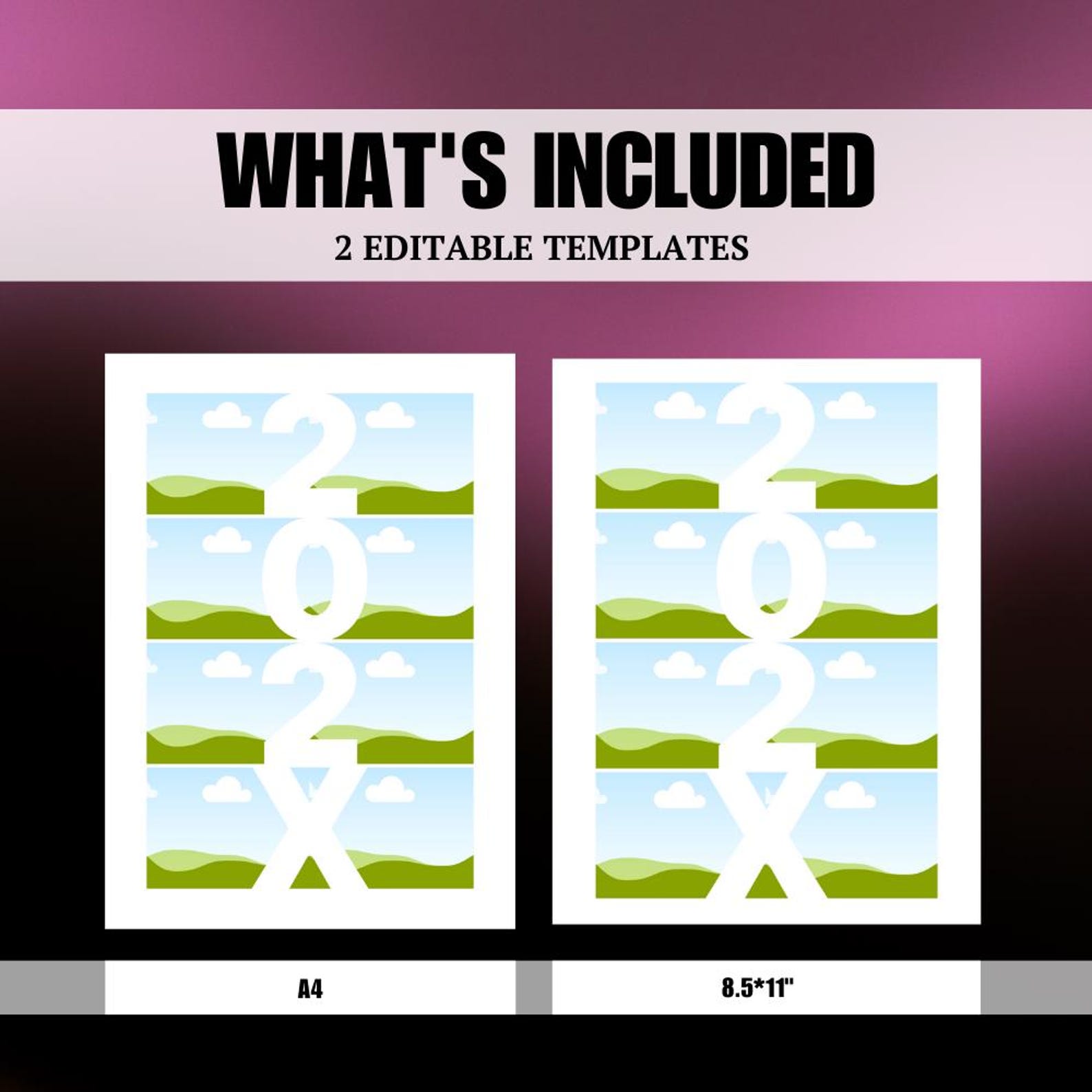 Editable 2025 Photo Collage Template | Printable Memory Board | Family ...