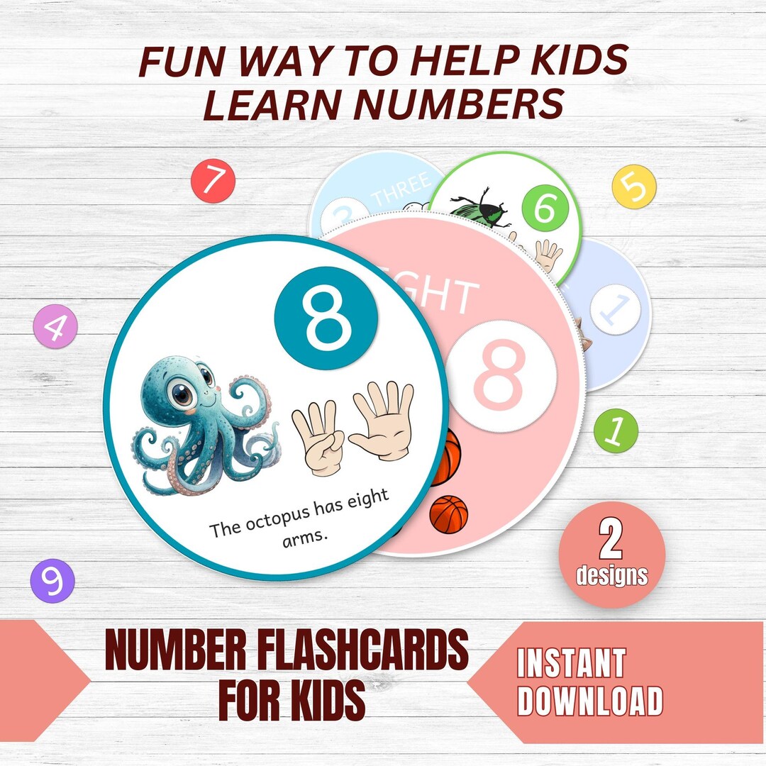 Number Flashcards for Kids | Count 1-10 PDF| Printable Quiet Busy Book ...