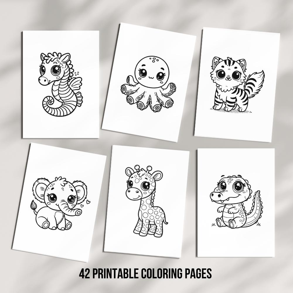 42 Animal Coloring Pages for Kids | Printable Animal Activity Sheets ...