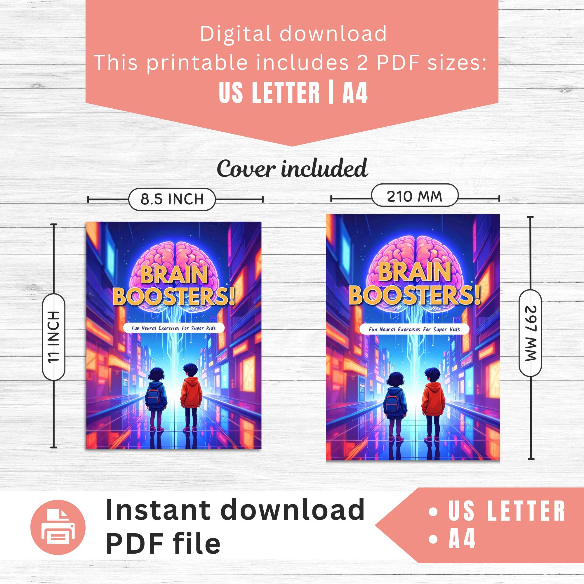 Brain Gym Workbook for Kids | 72 Pages Printable Attention Development ...