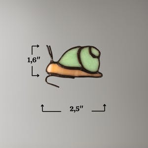 Stained Glass Art - Cute Snail Suncatcher - Handmade Planter Stake ...