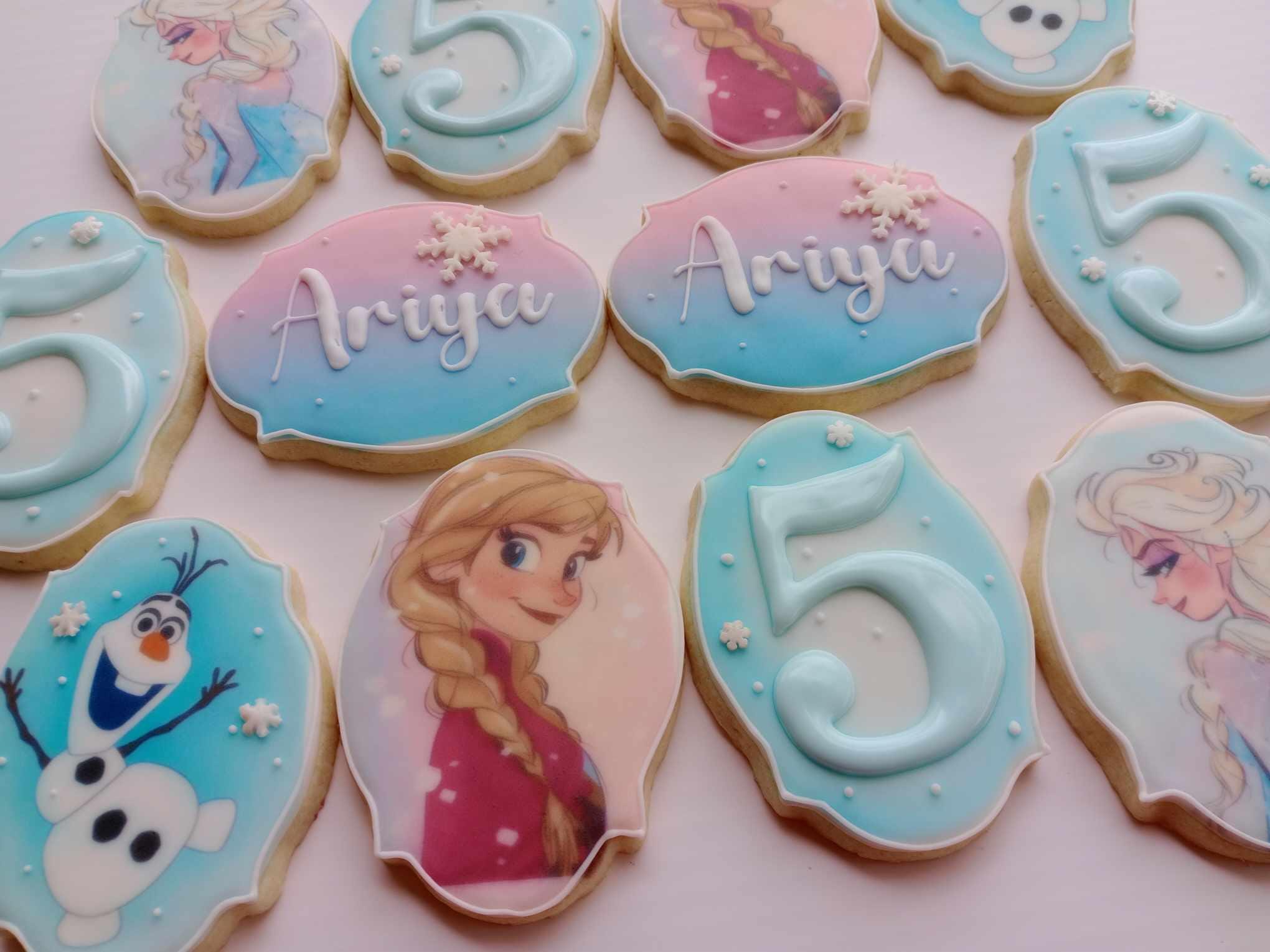 1 Dozen Frozen Birthday Sugar Cookies - Etsy