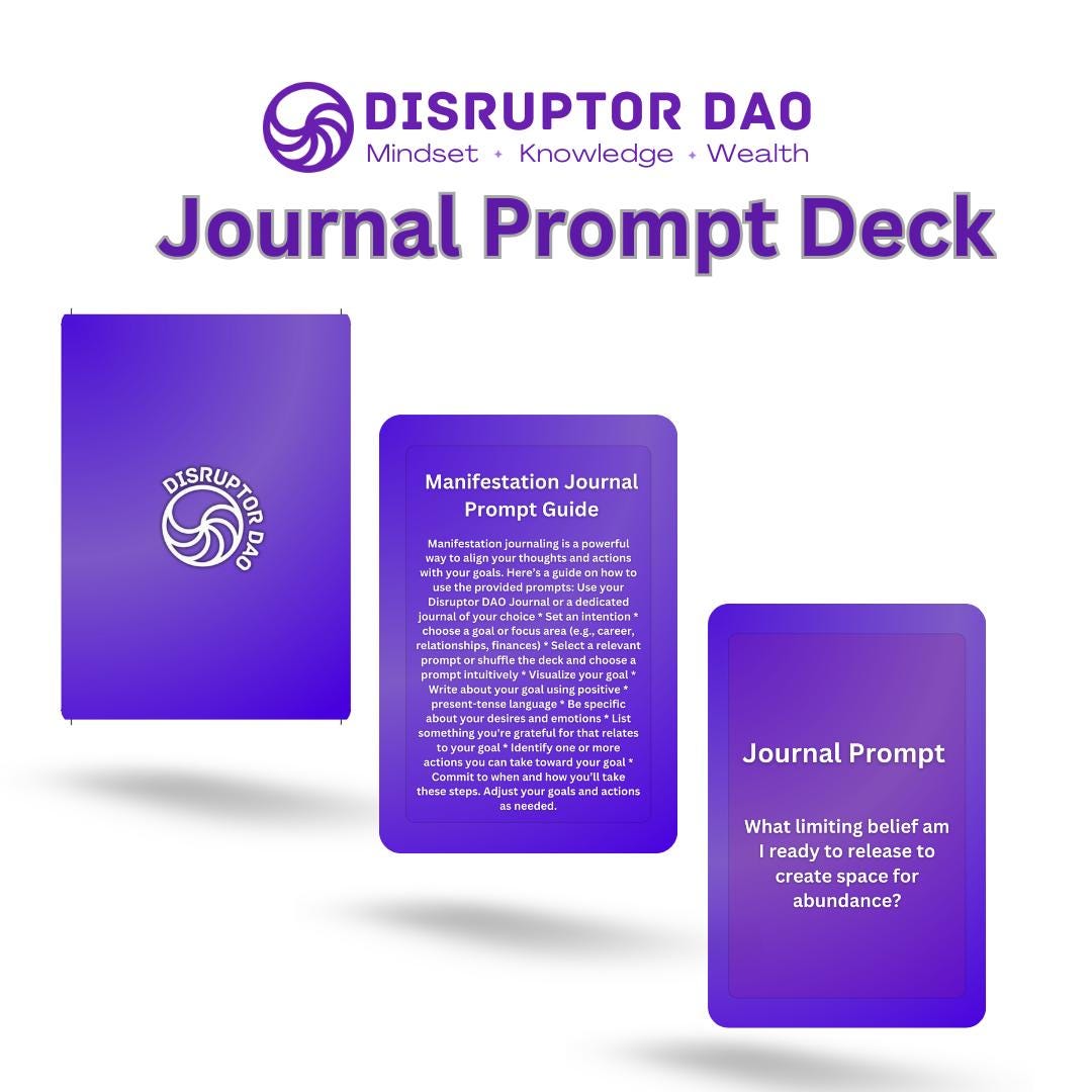 Disruptor DAO Affirmation and Mindset Deck - Etsy