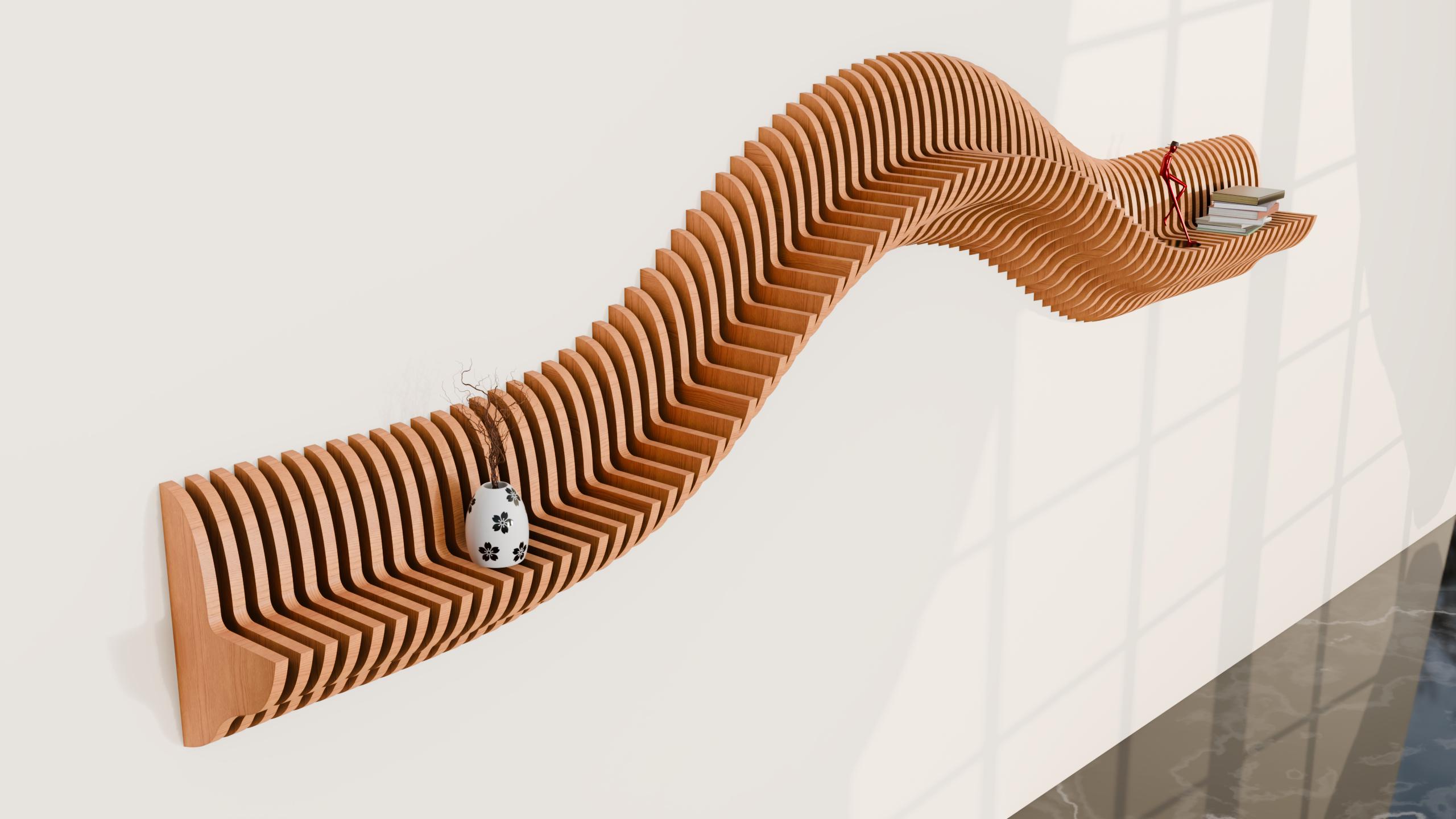 Large Parametric Wooden Wall Art | Aesthetic Wall Hanging | CNC Cutting ...