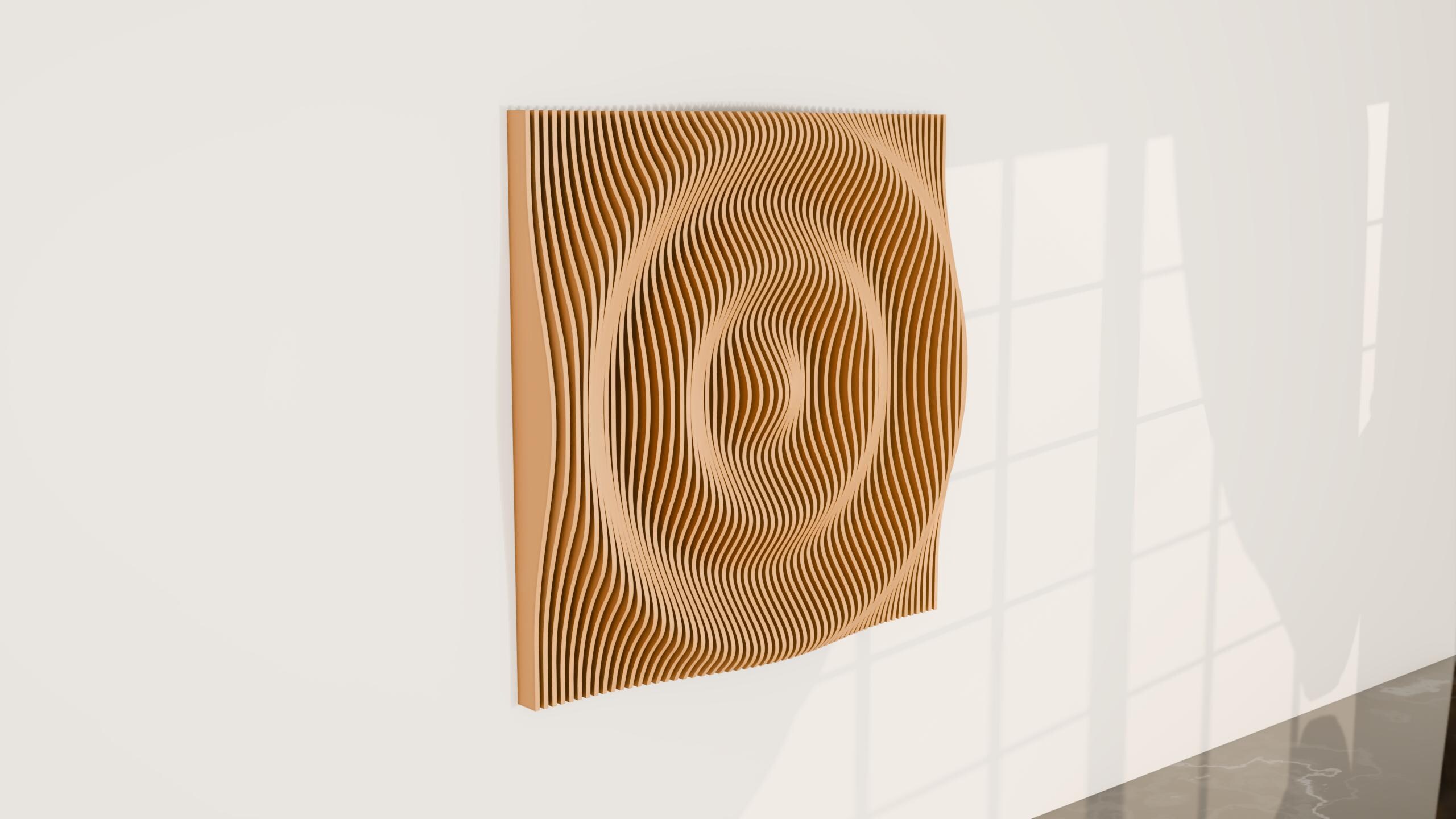Ripple Wall Art Parametric DXF Laser Cut Files Modern Furniture CNC Cut ...