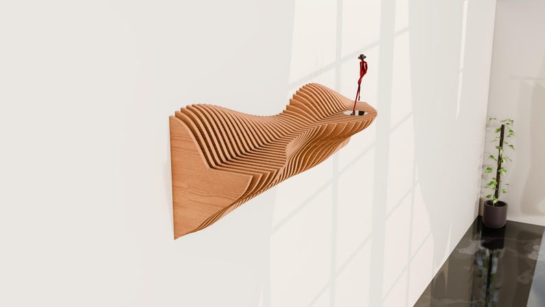 Parametric Floating Shelf Design, CNC Woodworking Files, Laser Cut ...