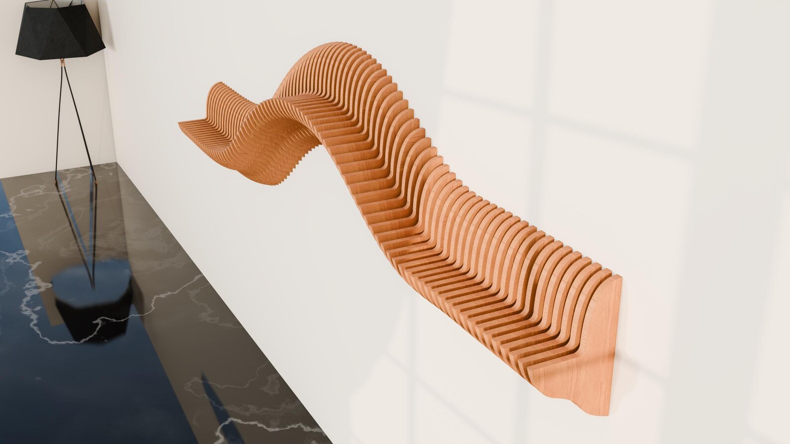 Large Parametric Wooden Wall Art | Aesthetic Wall Hanging | CNC Cutting ...