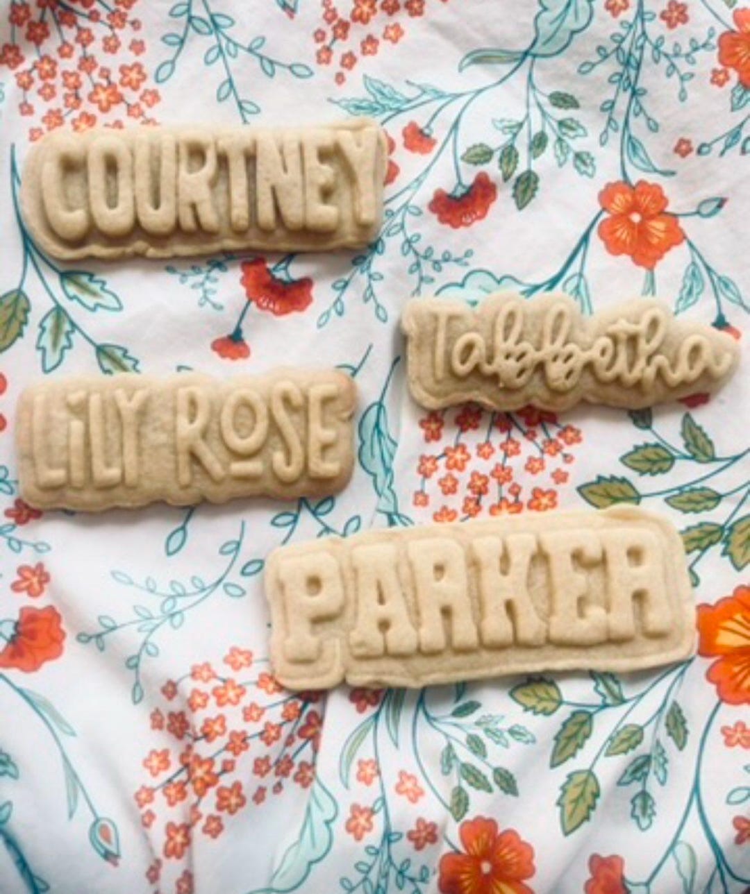 Custom 3D Printed Name Cookie Cutter: Personalized Baking Stamp - Etsy