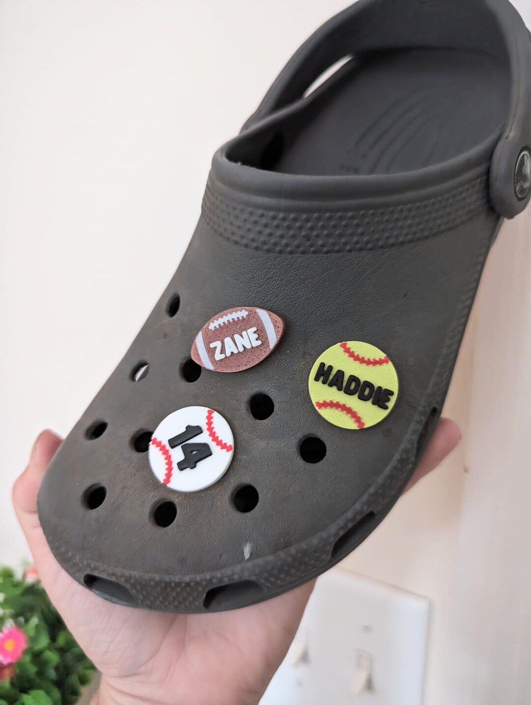 Sports Clog Charms Sneaker Charms Softball Football Baseball Holey Shoe ...