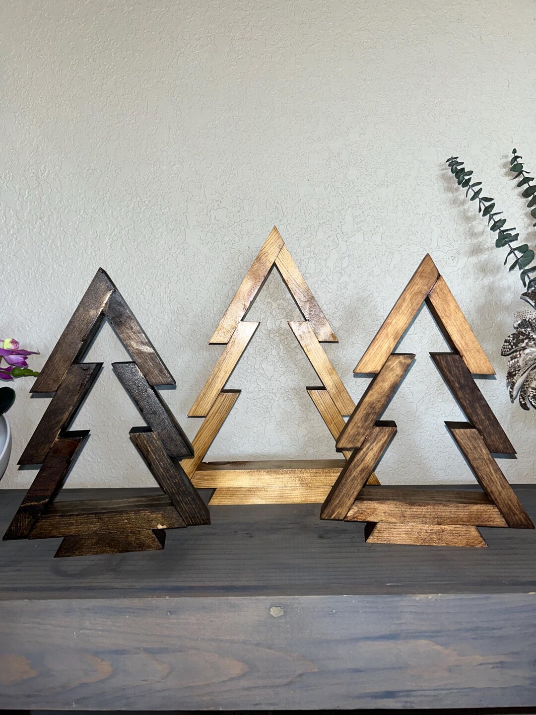 Handmade Rustic / Cedar Wooden Christmas Trees - Etsy