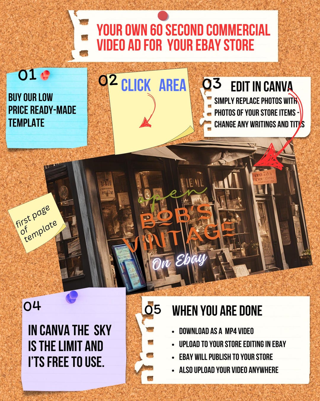Easy Editable Any Type Store Template - 60 Seconds Commercial for Your ...