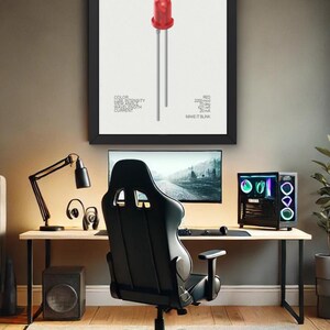 Minimalistic LED A3 Poster - Etsy