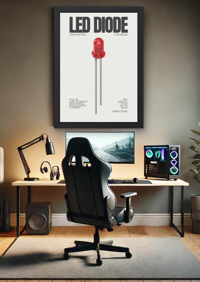 Minimalistic LED A3 Poster - Etsy