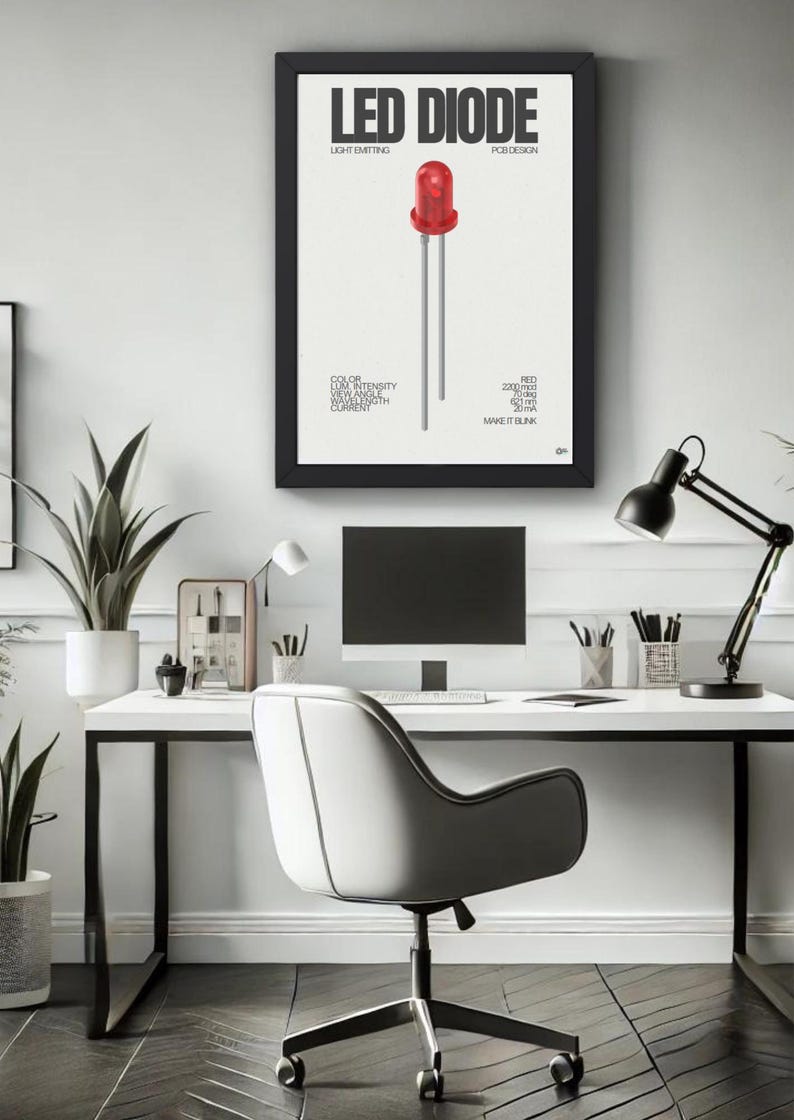 Minimalistic LED A3 Poster - Etsy