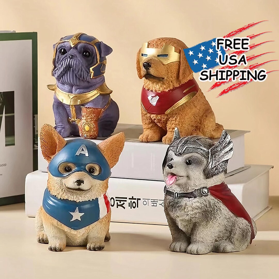 Adorable Dog Piggy Bank – Cute Resin Dog Saving Box – Pet Style Coin ...