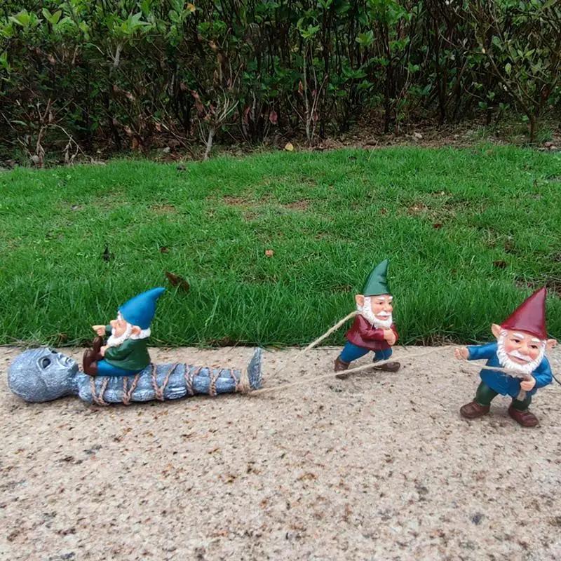 Hilarious Garden Gnomes Outdoor Statue Figurine With Alien Garden ...