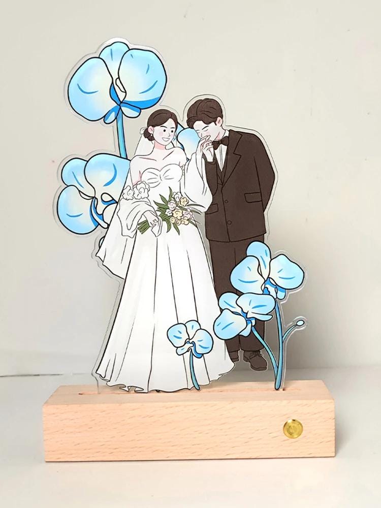 Personalized 3D Acrylic Cartoon Photo Lamp, Custom Night Light With ...